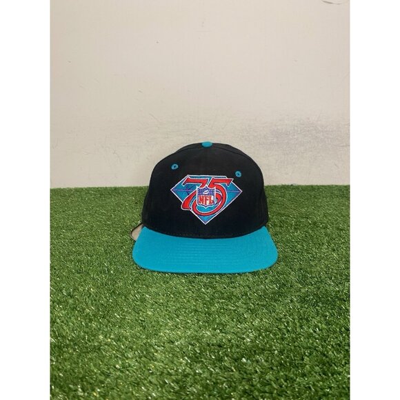 New Era | Accessories | Vintage Nfl Hat Cap Snap Back Black Blue 75th ...
